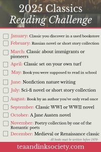 2025 Classics Reading Challenge - Tea and Ink Society